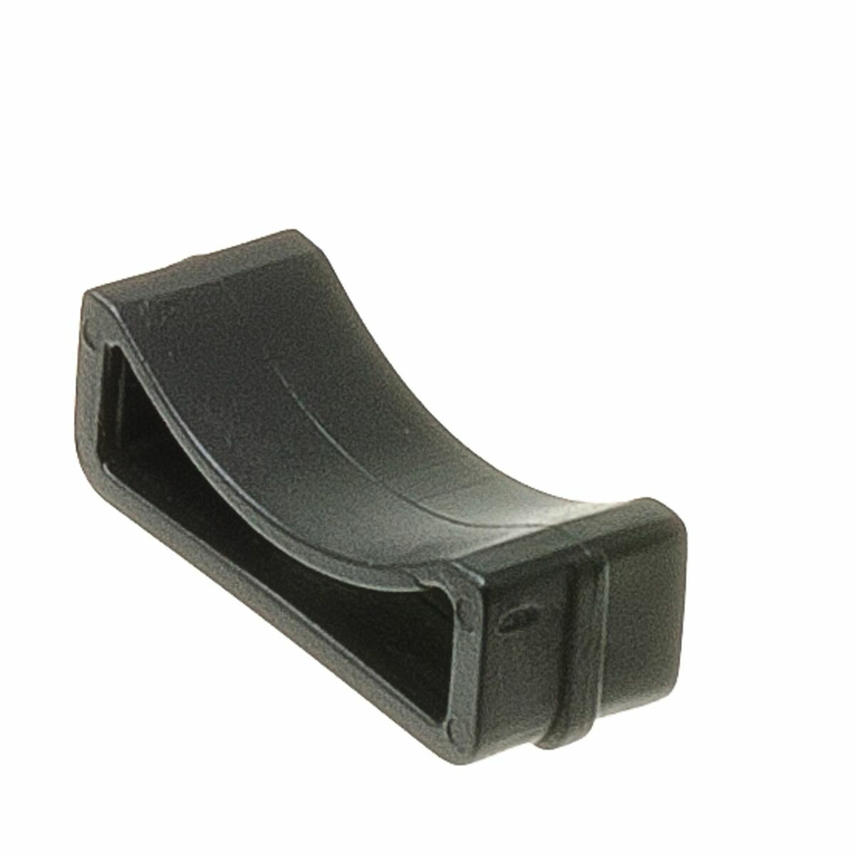 Рамка пряжка пластиковая 25 мм для рукоделия, одежды, сумок, стропы / с прогибом, черная, L7-25