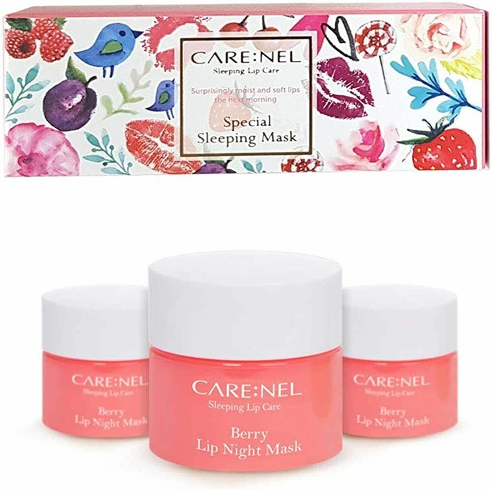 Care: Nel Ночная ягодная маска для губ набор 3 5г Berry Lip Night Mask 3 Set
