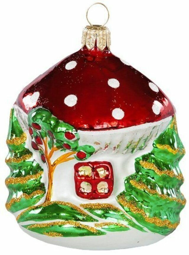 Ёлочная игрушка "Домик - грибок" (Ёлочка)