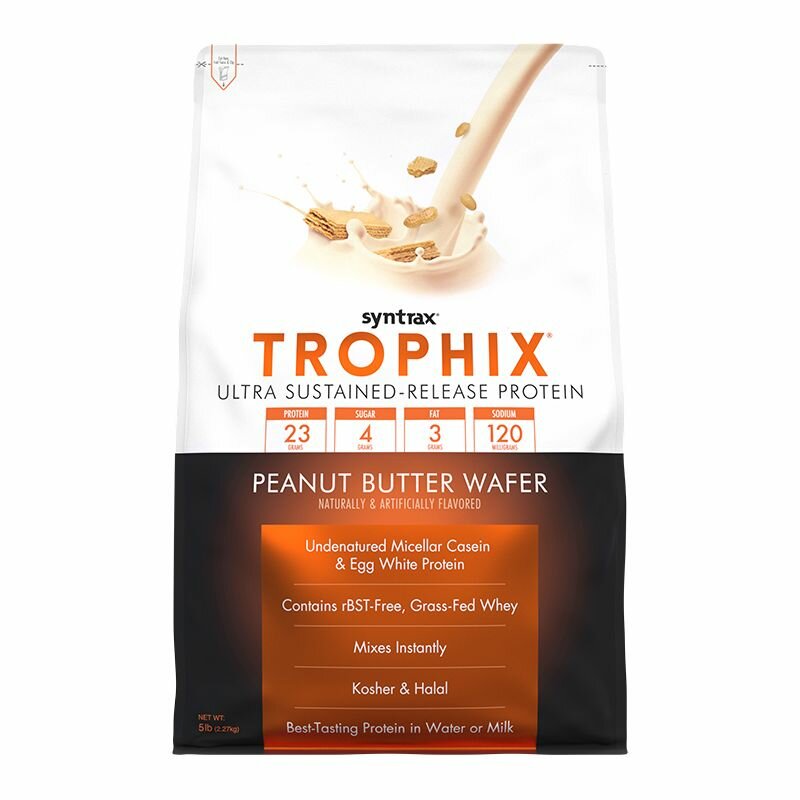 Многокомпонентный протеин Трофикс 5 фунтов Вафли с арахисовым маслом / Syn Trophix 5 lb Peanut Butter Wafer