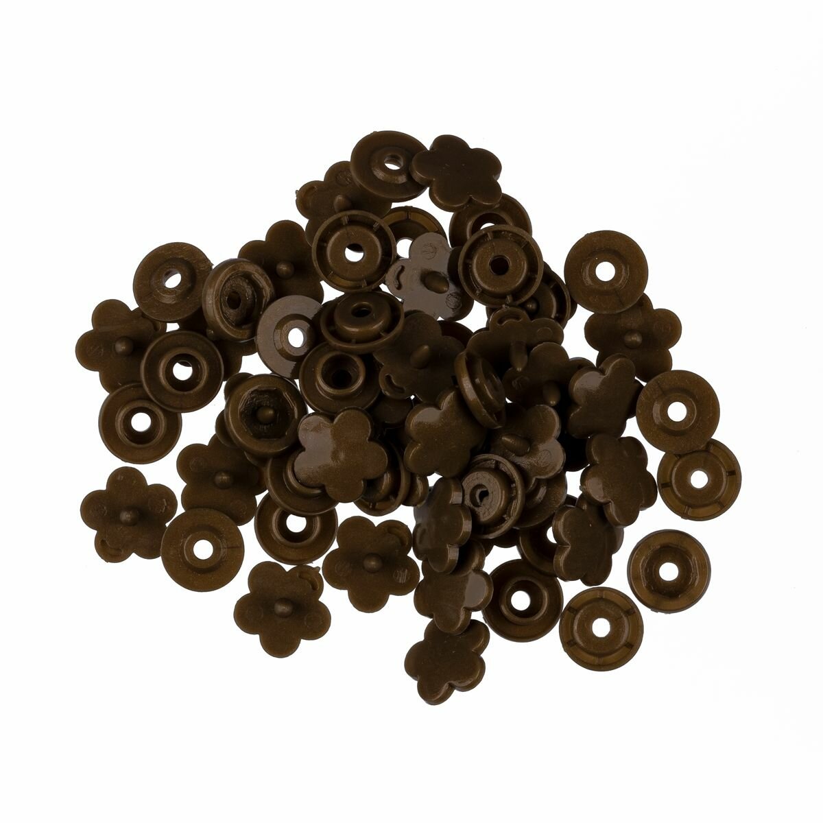 Кнопки "Micron" POM-12 FL Кнопки пластиковые d 12 мм 15 шт. № 015 коричневый