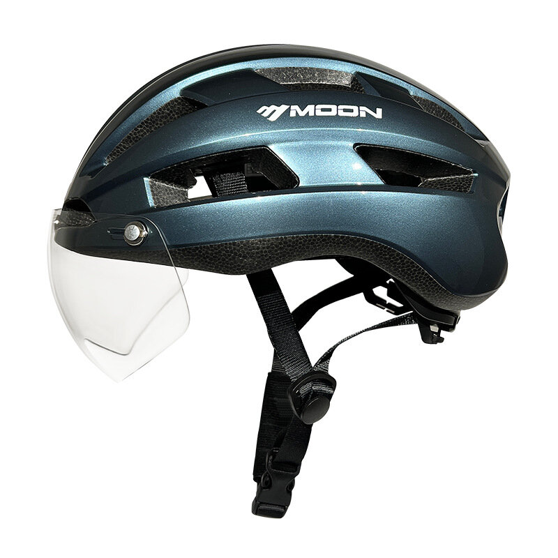 Шлем велосипедный MOON "Лунный", унисекс, перламутрово-голубой