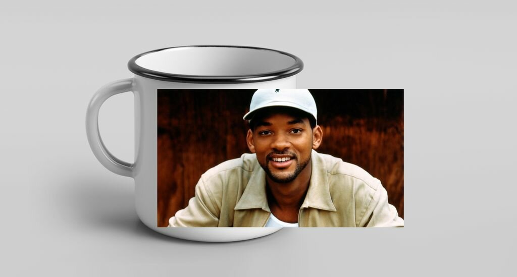 Кружка металлическая эмалированная Уилл Смит, Will Smith №1