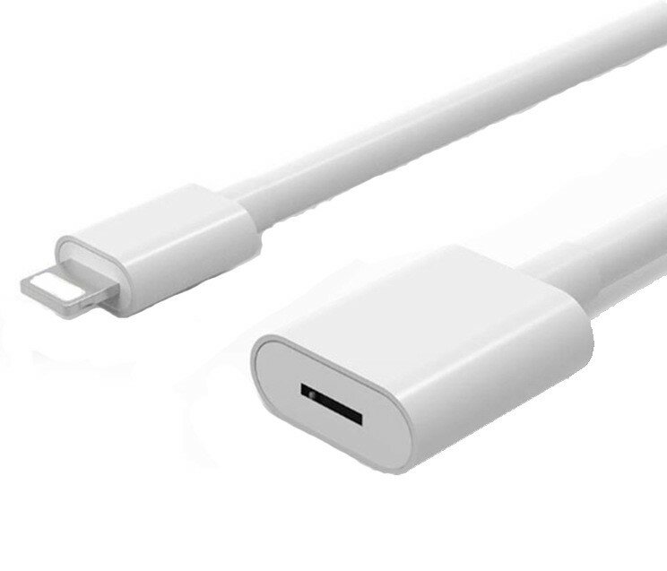 Кабель удлинитель Lighting (female) - Lighting (male) для передачи данных и аудио-видео сигнала 2 метра