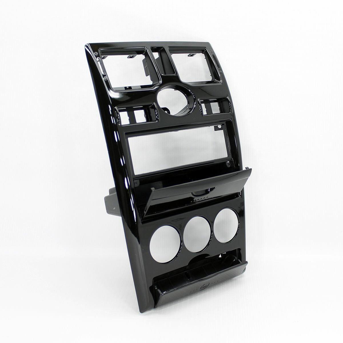 Центральная консоль панели приборов Lada Priora / ВАЗ 2170 (1 DIN, чёрная глянцевая, с пепельницей)