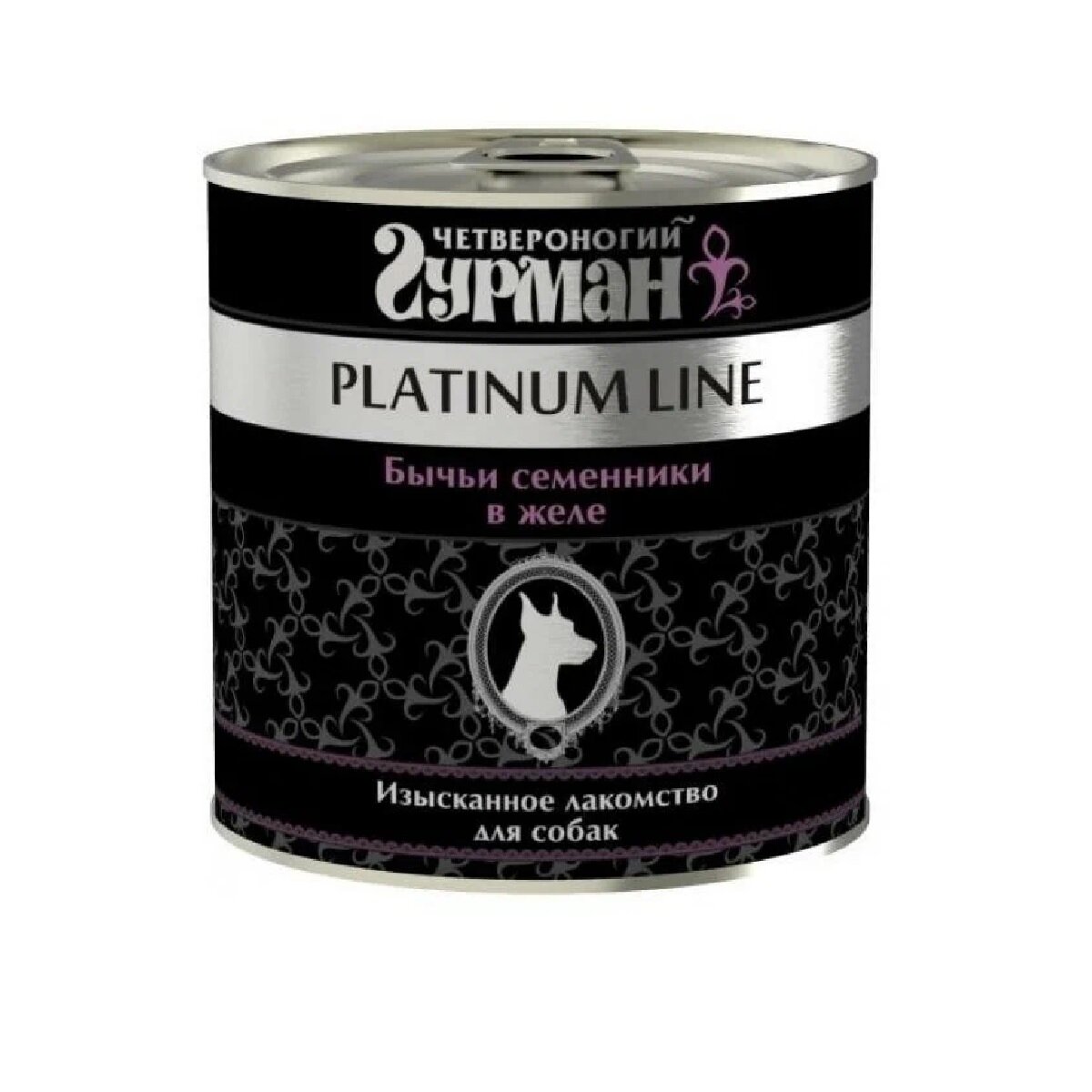 Четвероногий Гурман Platinum консервы для собак Бычьи семенники в желе 240г