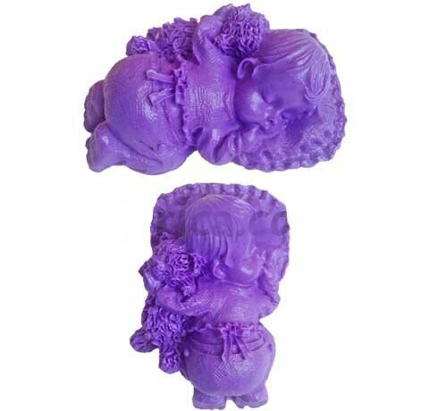 Молд для шоколада/мастики силиконовый Мальчик с мишкой 5,5х3 см. (Набор из 1 шт.)