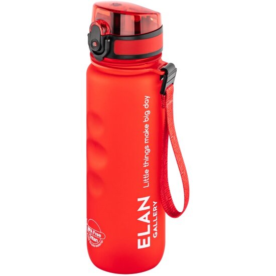 Бутылка Elan Gallery для воды "Style Matte" красная 6,5*6,5*23 см 500 мл, полипропилен (280221)