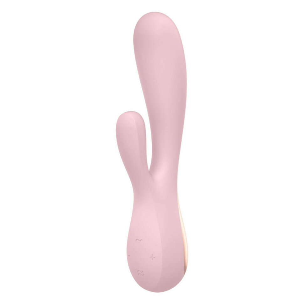 Розовый вибратор-кролик Satisfyer Mono Flex с управлением через приложение - 20,4 см. (арт. 216374)