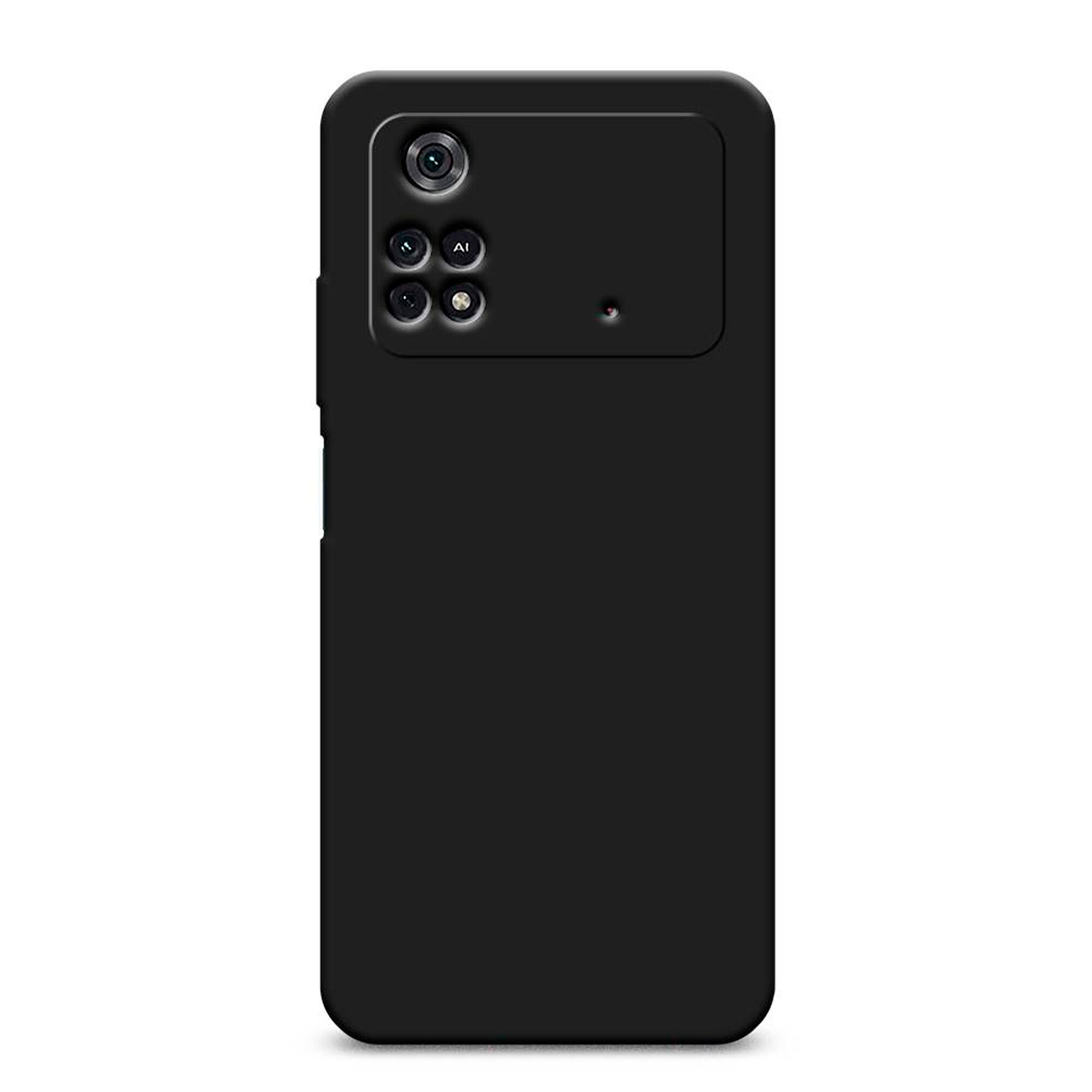 Чехол силиконовый для Xiaomi Poco M4 Pro (4G), good quality, c защитой камеры, X-CASE, черный
