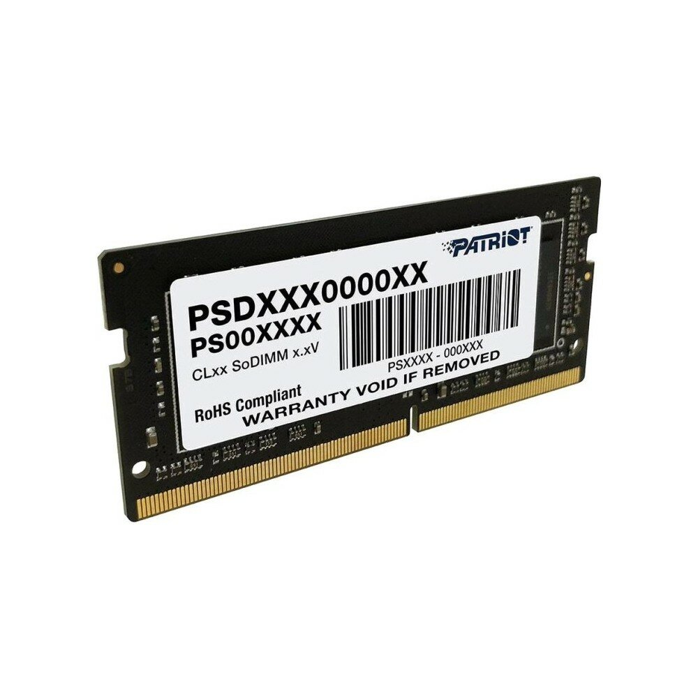 Память PATRIOT DDR4 SO-DIMM 8Gb Signature Line (PC25600, 3200MHz, CL22, 1.2V, RTL) (PSD48G320081S)