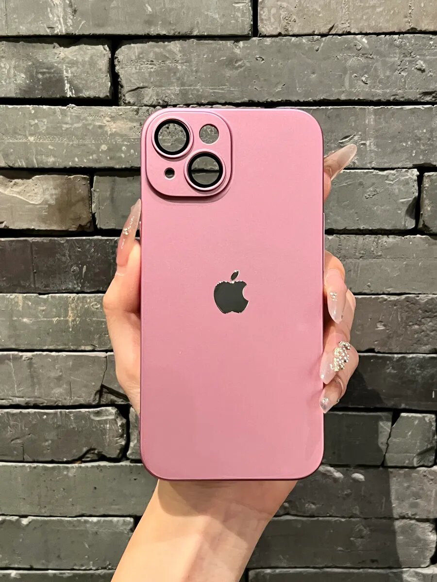 Чехол О'кейси "Apple iPhone 13", силиконовый, матовый, защита камеры, розовый