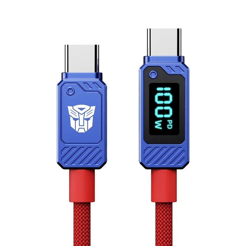 Трансформатор TF - A18 100W USB C Type - C Кабель Led Экран USB - C PD 60W Кабель для быстрозарядного зарядного устройства для iPhone 15
