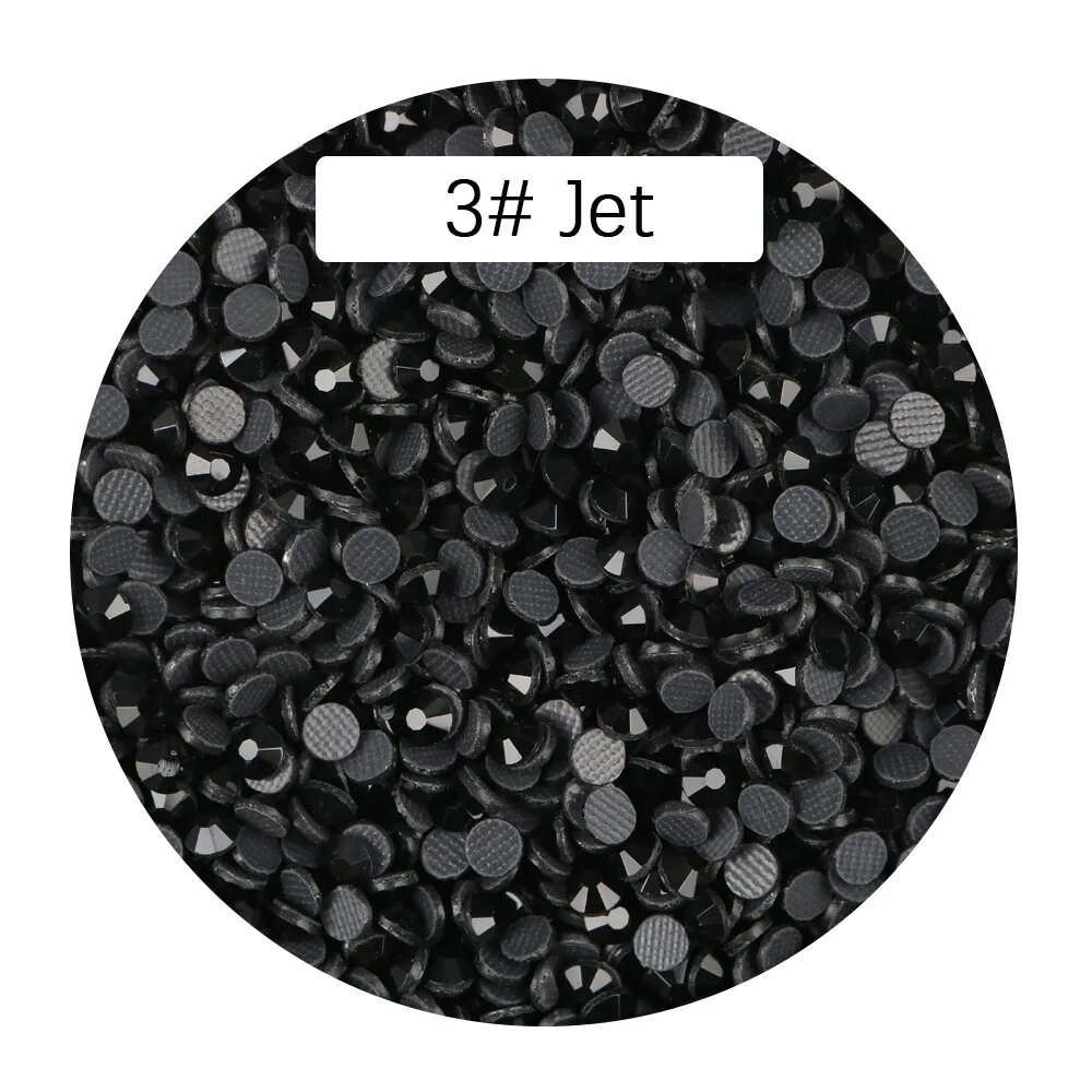 Стразы черные 3# Jet, 5 мм, 1440 шт