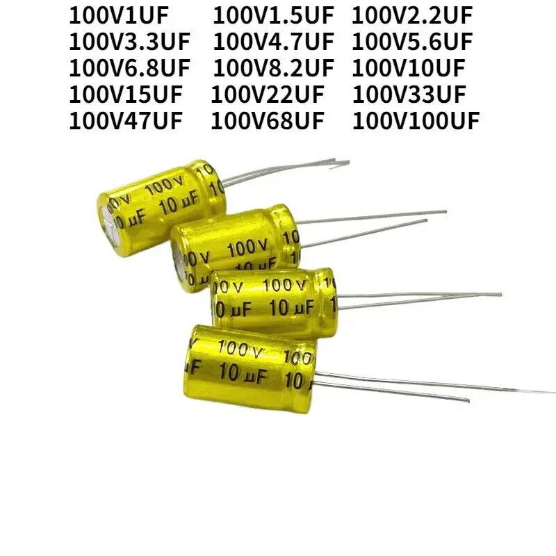 10 золотых электролитических конденсаторов ELECYINGFO NP 100V 100V6.8UF 10X17