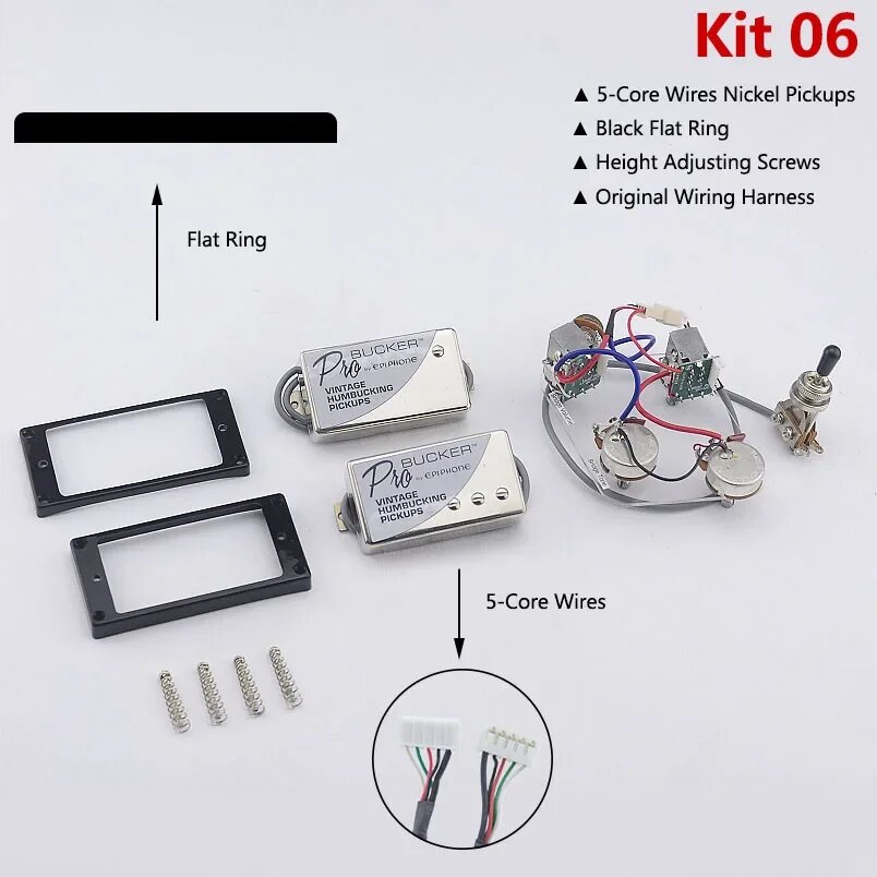 Комплект пикапов Humbucker Nickel/Gold Kit 06