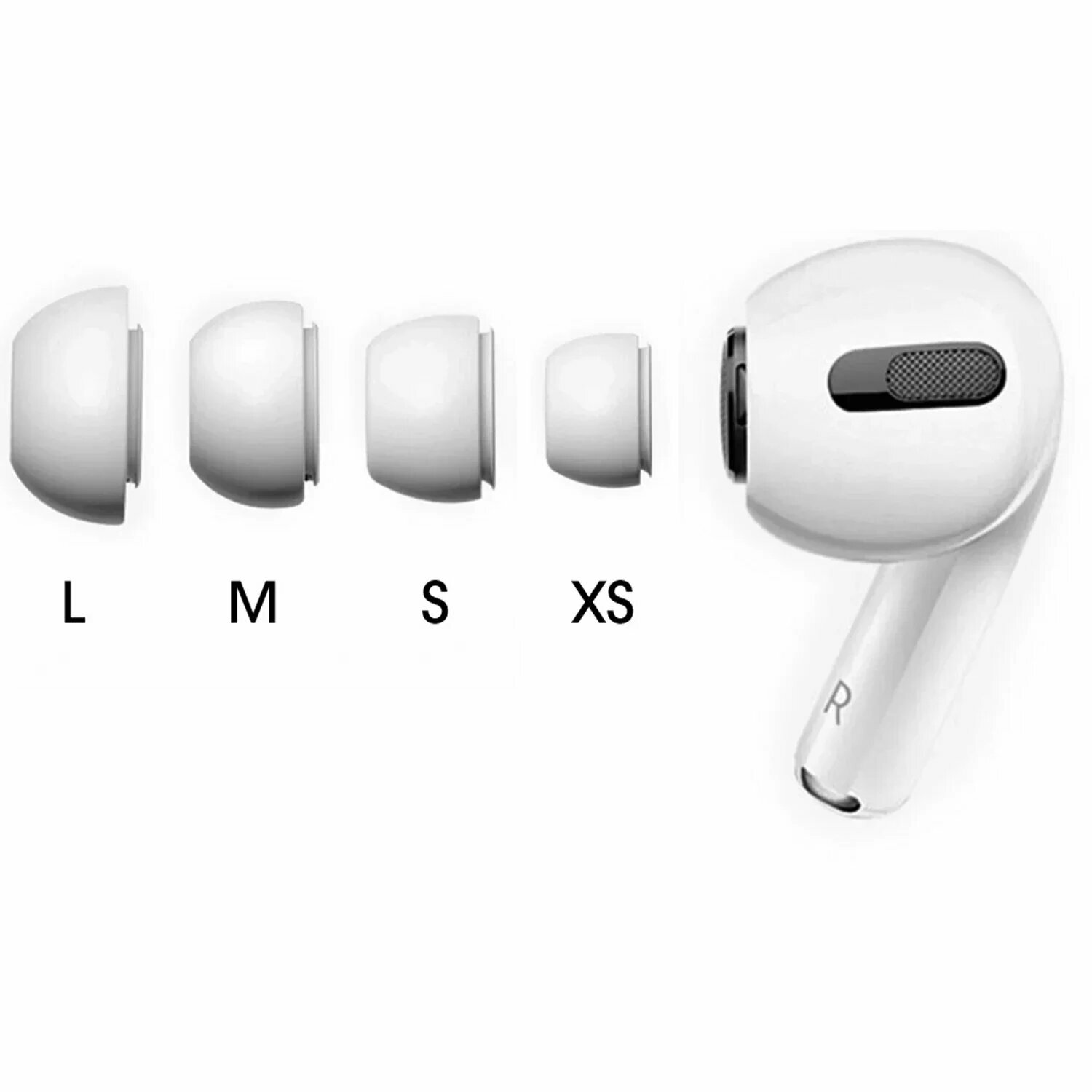 Силиконовые амбушюры для AirPods Pro 1-2 поколения BAPPSUS 4 Pairs, 4 Size Mixed
