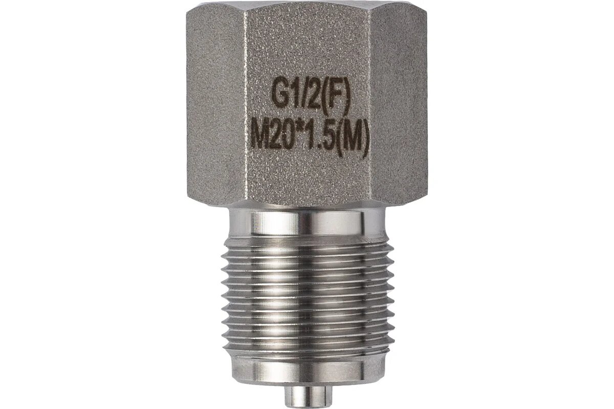 BD переходник G1/2 (вн) - M20x1,5 (вне) из нержавеющей стали 1271254002 для трубопроводов