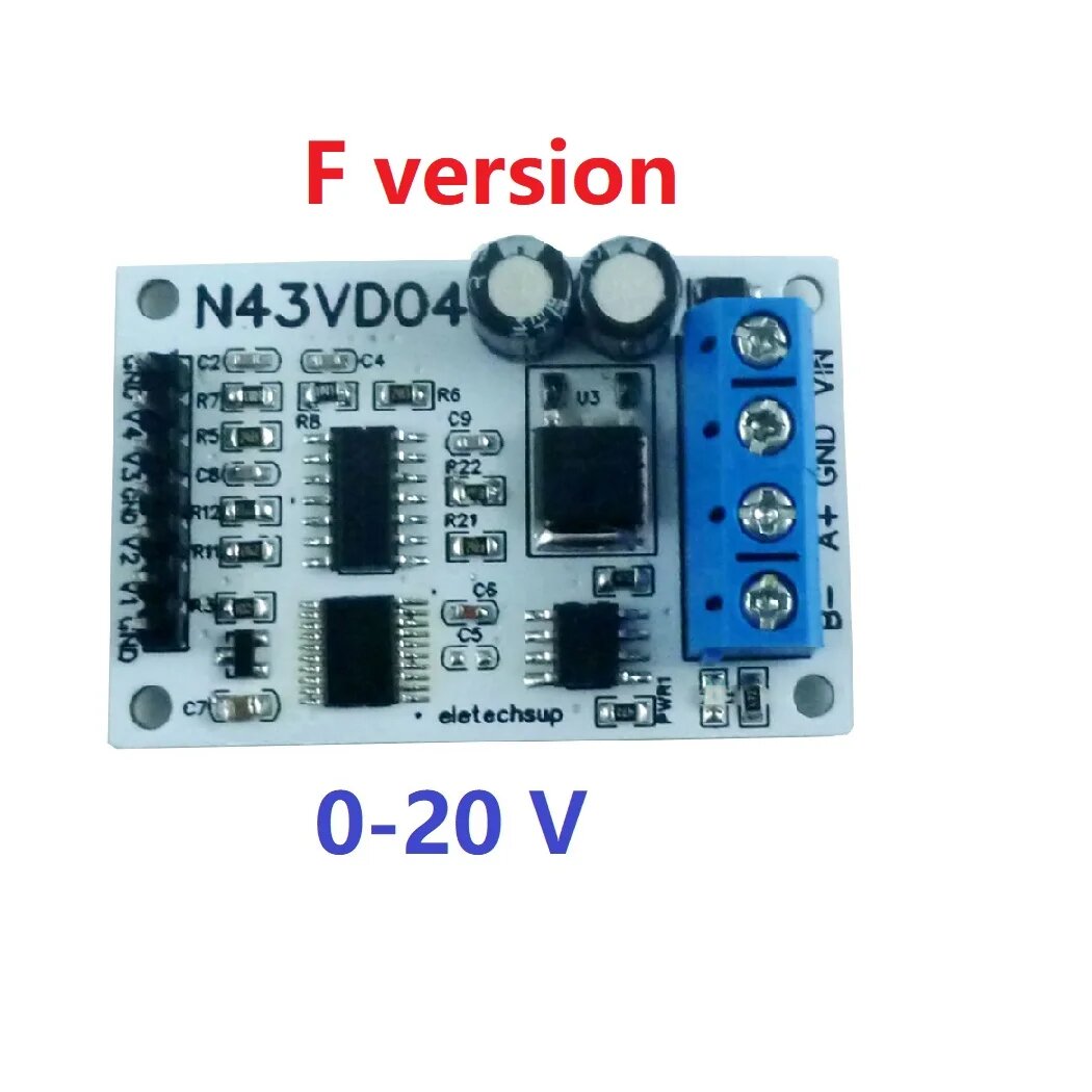 Eletechsup 4-20mA/0-5V/0-10V 4ch Аналоговый модуль тока/напряжения RS485 Modbus RTU 0-20V
