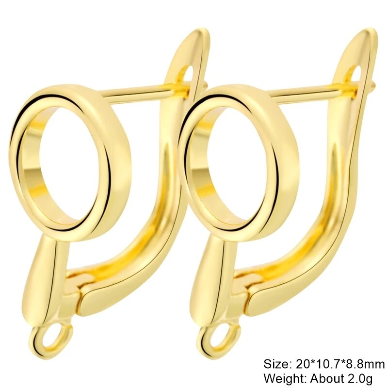 Juya крепежи для сережек из меди с золотым покрытием 2 Pair-4 Pieces, Gold
