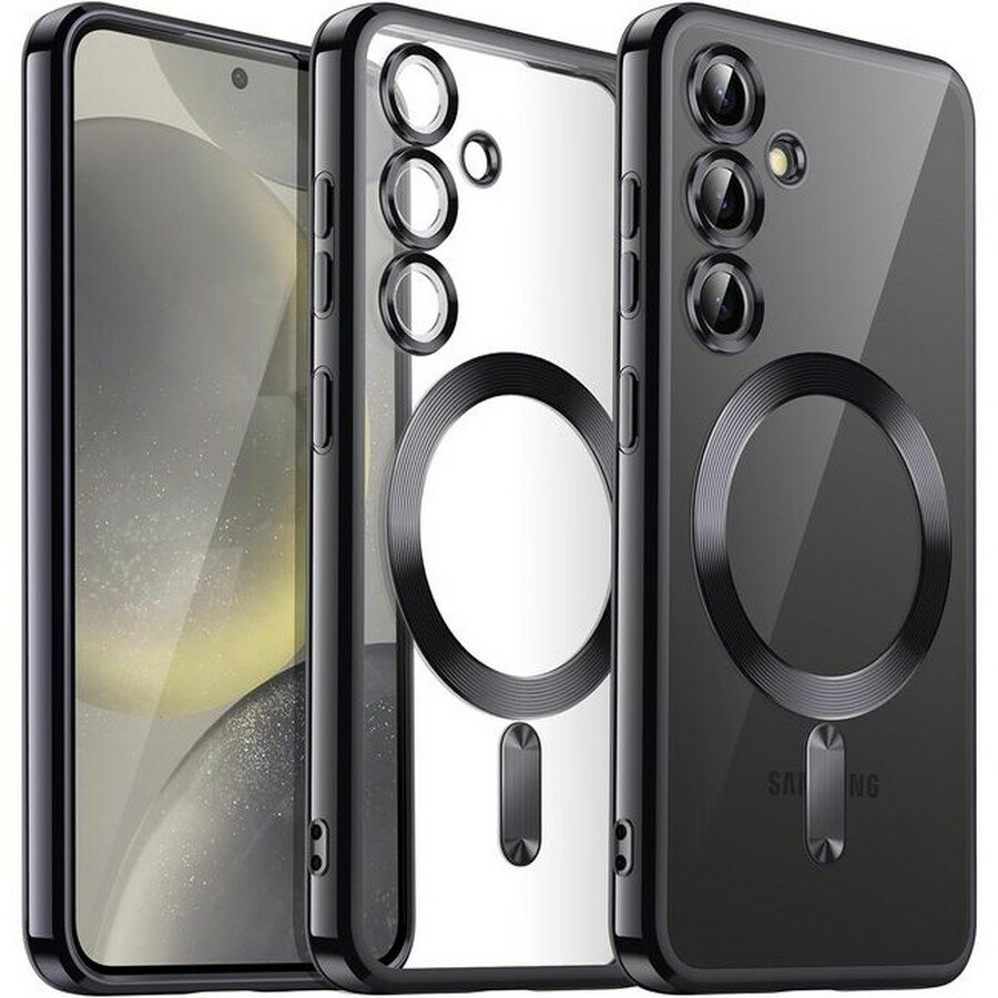 Силиконовая накладка с Magsafe Magnetic для Samsung S25 черный