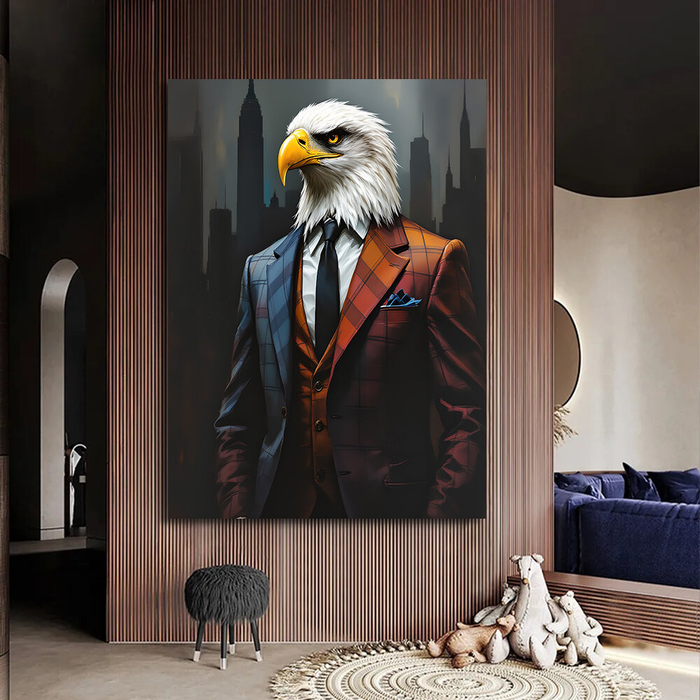 Картина "Звери", на холсте, на подрамнике, крепление "крокодил", 50x70 см