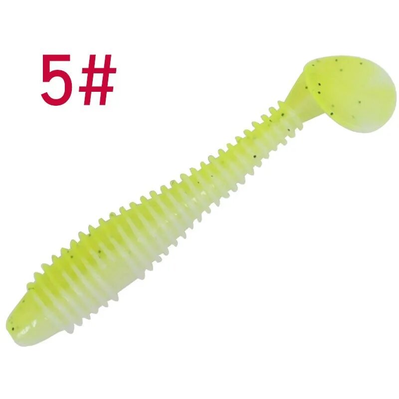 ORJD T Tail Силиконовые приманки для карпа 30 шт Светло-желтый, 10pcs 0.8g 4.5cm, 5