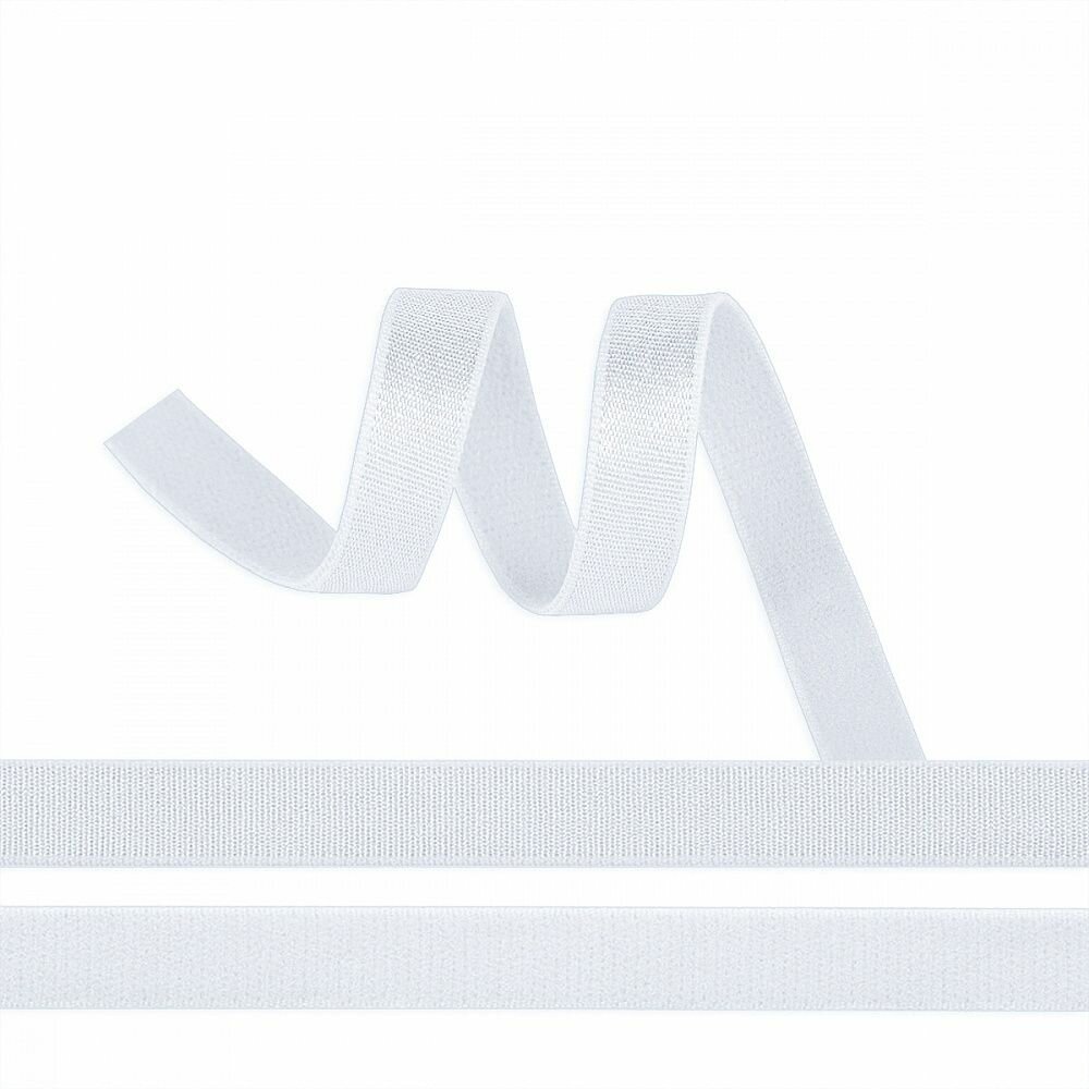 Резинка бельевая TBY Для бретелей, 10 мм, белый, цвет F101, упаковка 50м