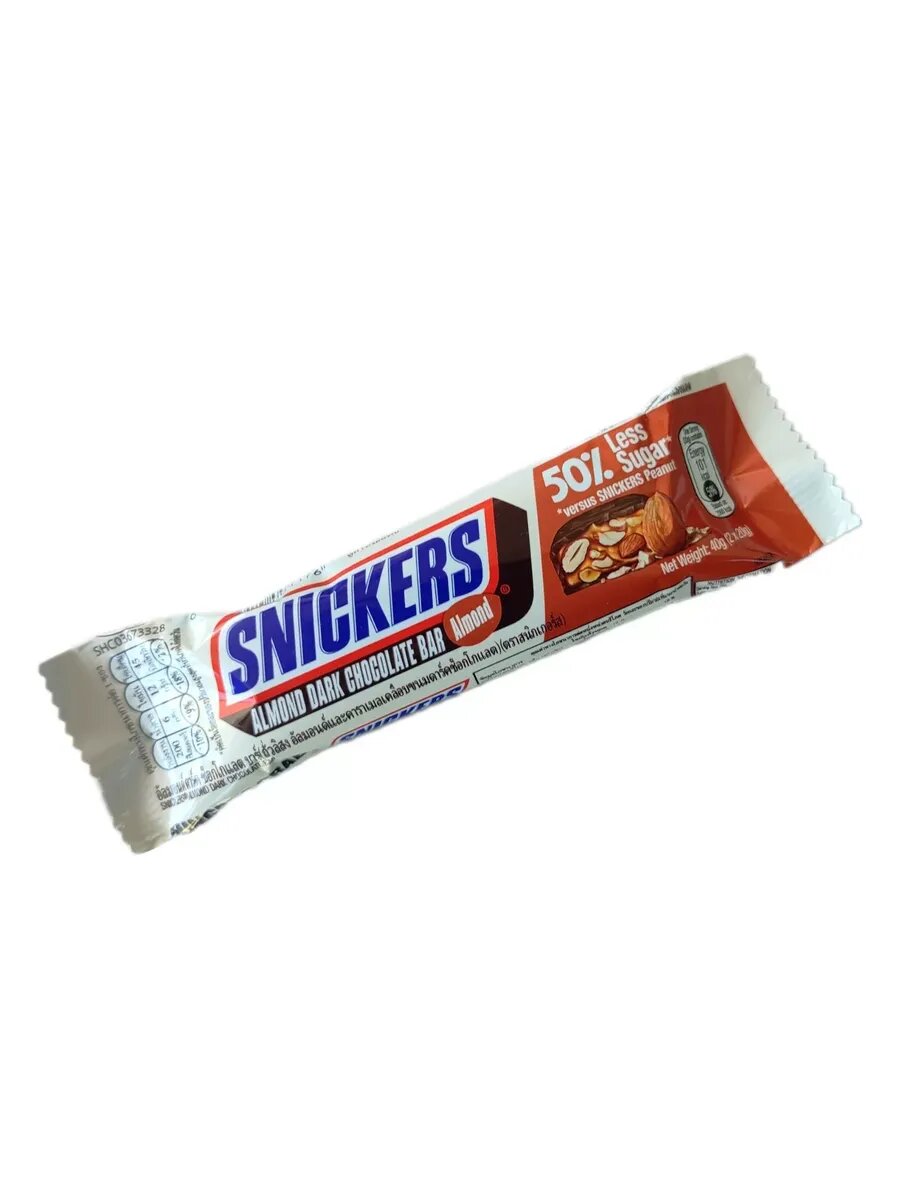 Snickers со вкусом миндаля в темном шоколаде