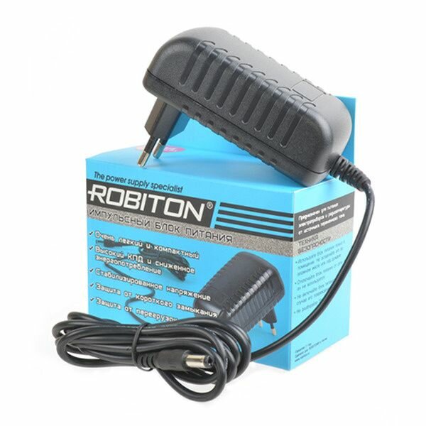 Адаптер блок питания для светодиодного освещения ROBITON IR12-3000S 12В 3000мА стабилизированный импульсный