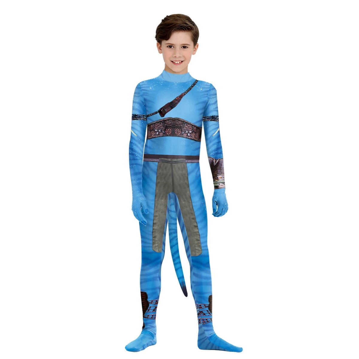 Костюм Аватара для детей XL, Avatarboy with tail2