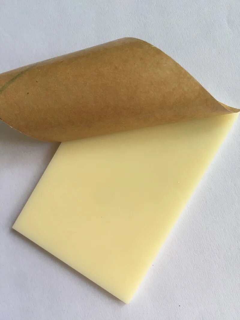 Акриловый лист светло-желтый 200x200 мм, 5 шт, 801 Beige