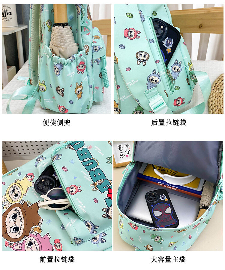 Школьный рюкзак для девочек Labubu Легкий рюкзак для школы и прогулок