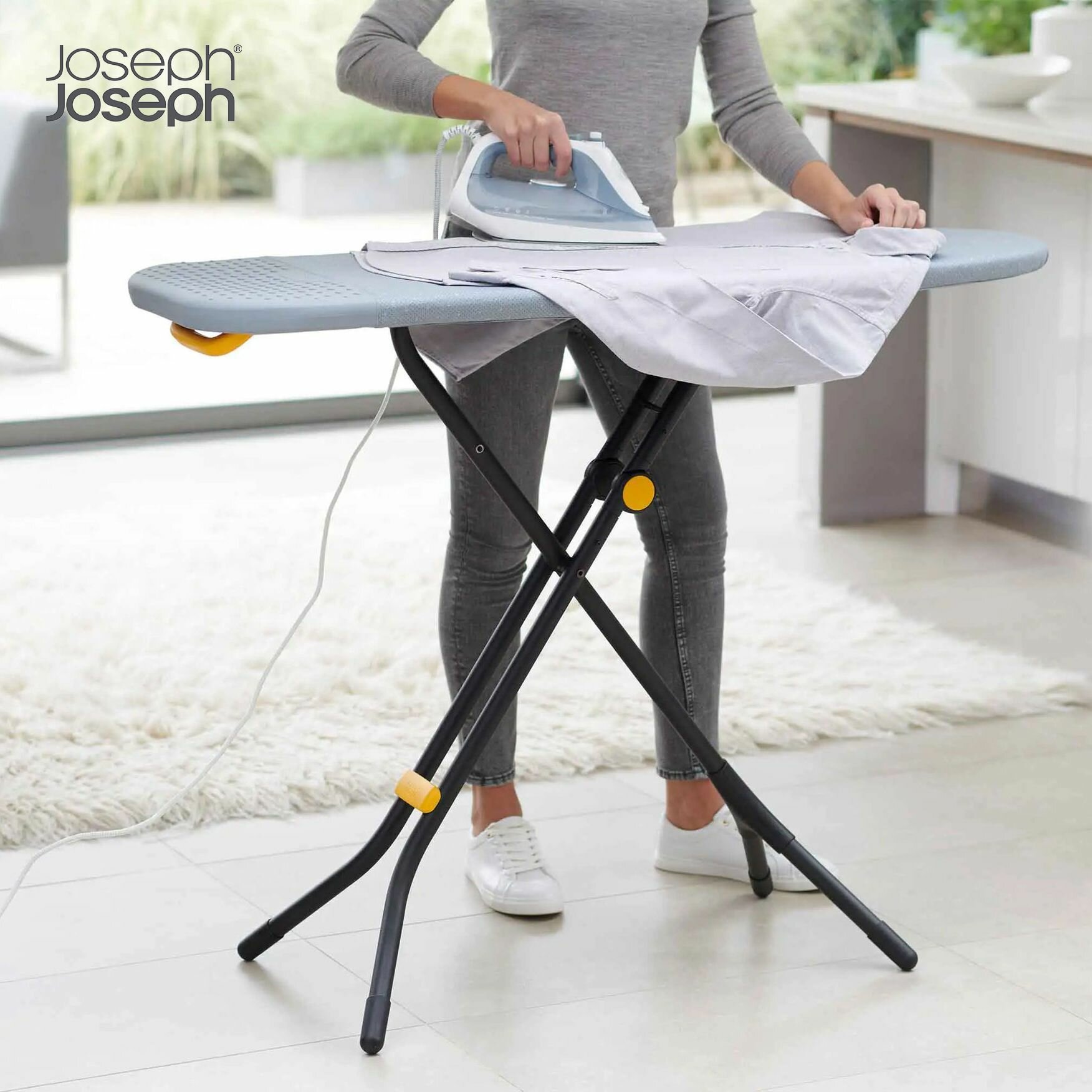 Гладильная доска Joseph 50005, алюминий, нейлон, полипропилен, полиэтилен, углеродистая сталь