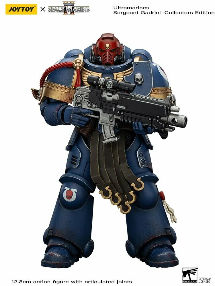 JOYTOY Warhammer 40K 1/18 Space Marines 2 Ultramarines Sergeant Gadriel-Collectors Edition Подвижная фигурка