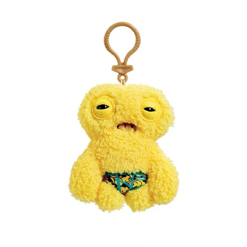 Брелок Fuggler Mini, плюш, мягкий, для девочек, светло-желтый