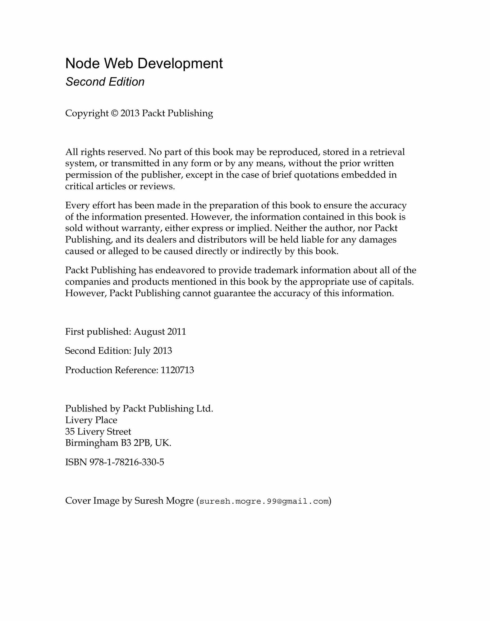 Node Web Development (2nd Edition) — фото 1