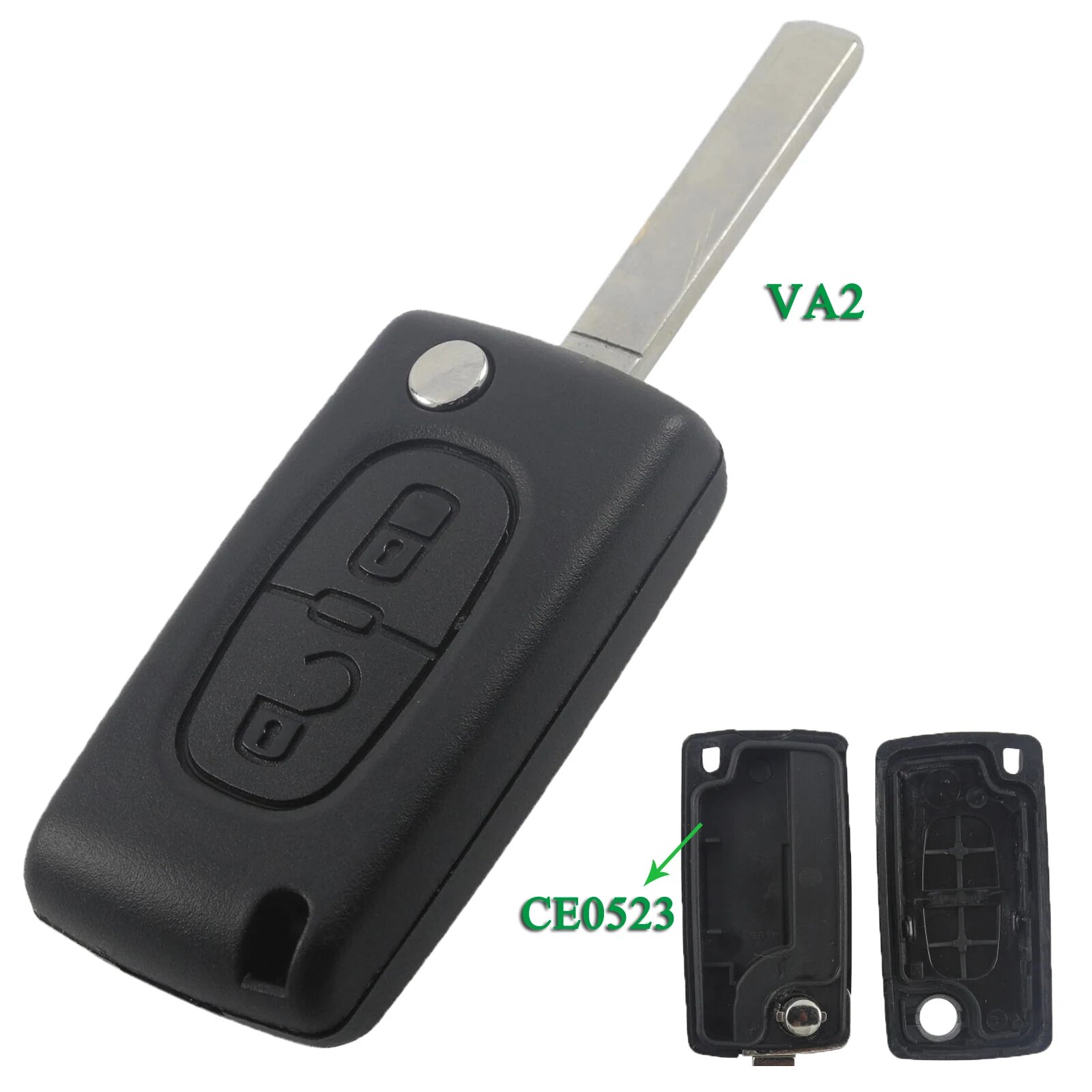 Корпус Ключа Jingyuqin Для Peugeot 207 307 308 407 607 807 Partner Citroen C2 C3 C4 C5 C6 Xsara С 2/3/4 Кнопками, Материал ABS