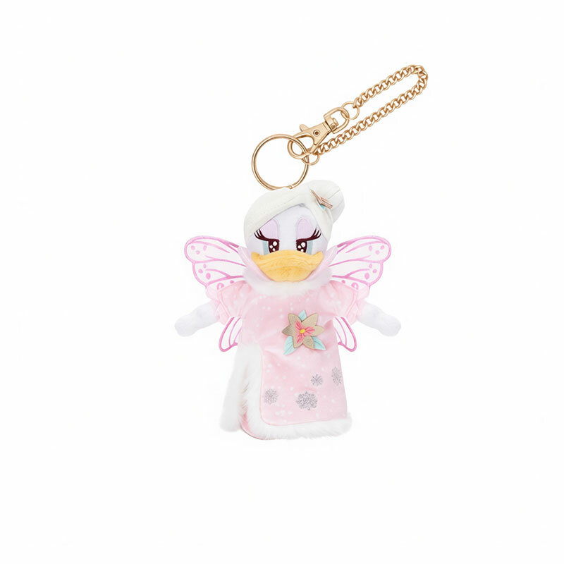 Disney x DISNEYLAND Mickey Mouse And Friends Christmas Waltz Daisy Key Ring Plush Pendant 15.5cm High Shanghai Disney null
