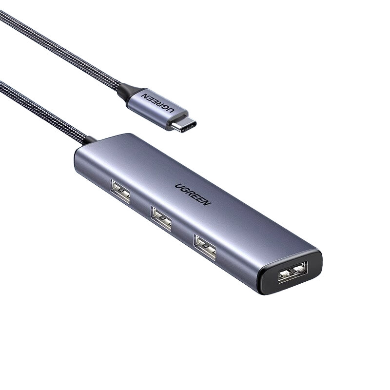 Док-станция UGREEN USB-C с 4 портами USB-A, type-c-usb3.0x4+type-c power-20841