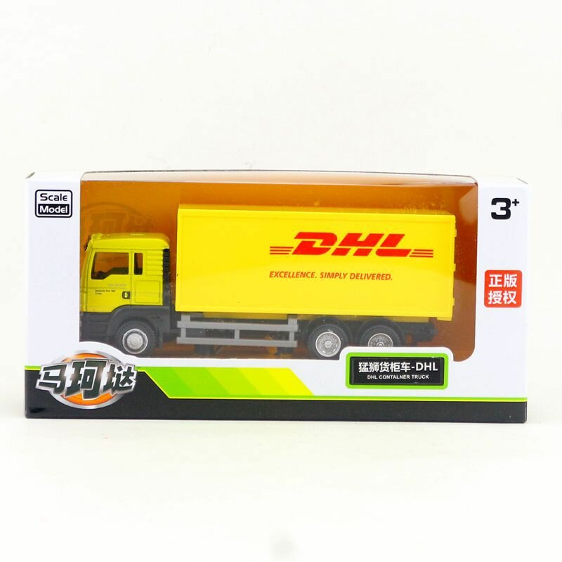 Marco Модель Игрушечной Грузовика из Сплава 1:64 Scania Man Инженерное Транспортное Средство Миксер Пожарный Автомобиль Контейнерный Грузовик (Man-dhl контейнерный грузовик)