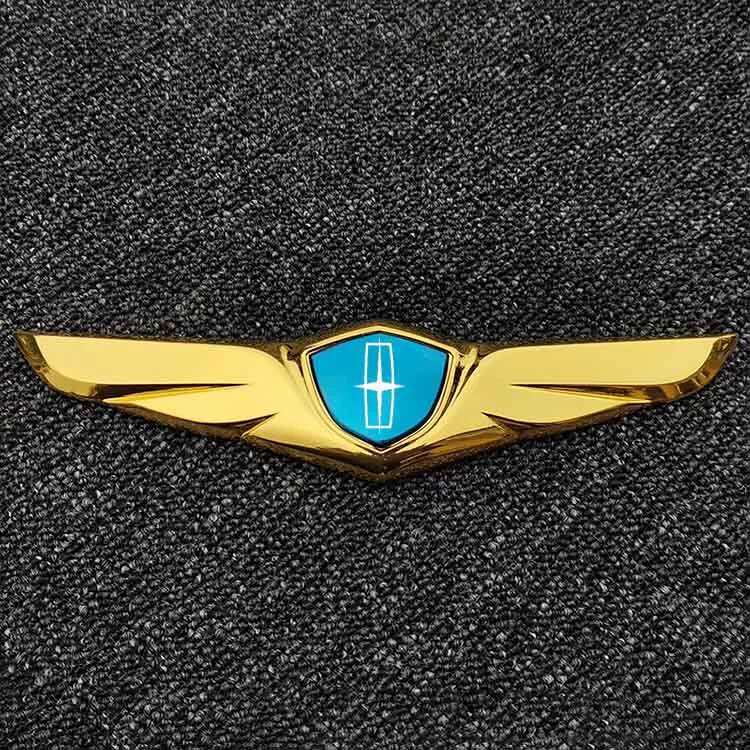 Линкольн Золото-синий значок Наклейка Соаринг для автомобилей Линкольн, металлическое покрытие, премиальная