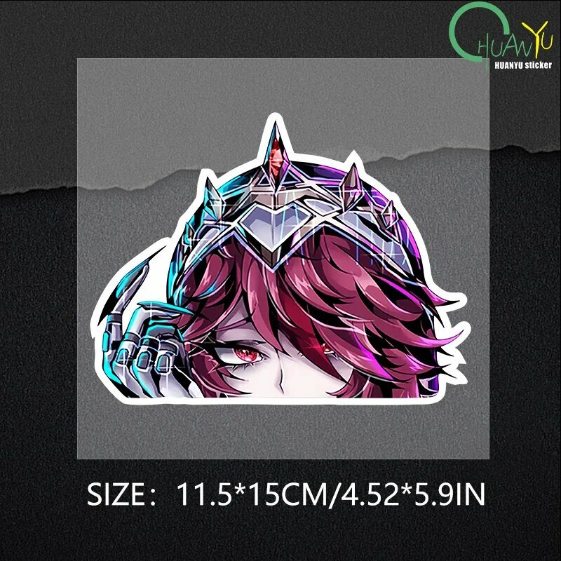 Наклейка На Автомобиль Rosaria Fanart В Готическом Стиле, Аниме Genshin Impact, Waifu, JDM, Мультяшная Девушка, Граффити