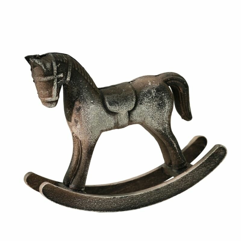 Деревянное Украшение "Лошадка-Качалка" - Темная Лошадка-Качалка