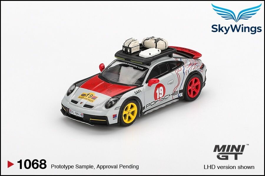 Эксклюзивная коллекционная модель Porsche 911 Dakar Uncle Rally в масштабе 1:64 от TSM MINI GT, выполненная из сплава, представлена в блистерной упаковке, идеальна как подарок