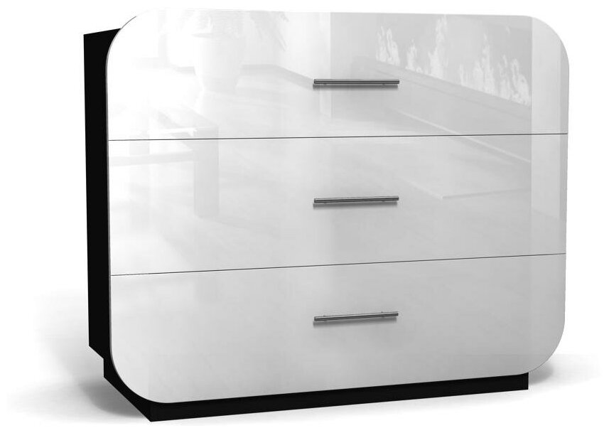 Комод Модерн-13 глянец МДФ Белый для одежды 100*85*50