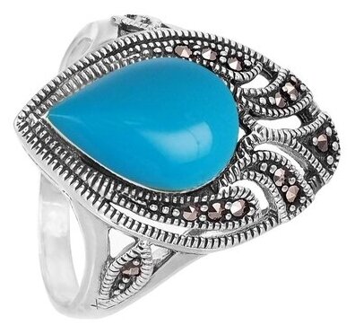 Кольцо, серебро, 925 проба, бирюза