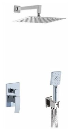 Душевая система со смесителем и тропическим душем скрытого монтажа Groсenberg GB5007-3 хром