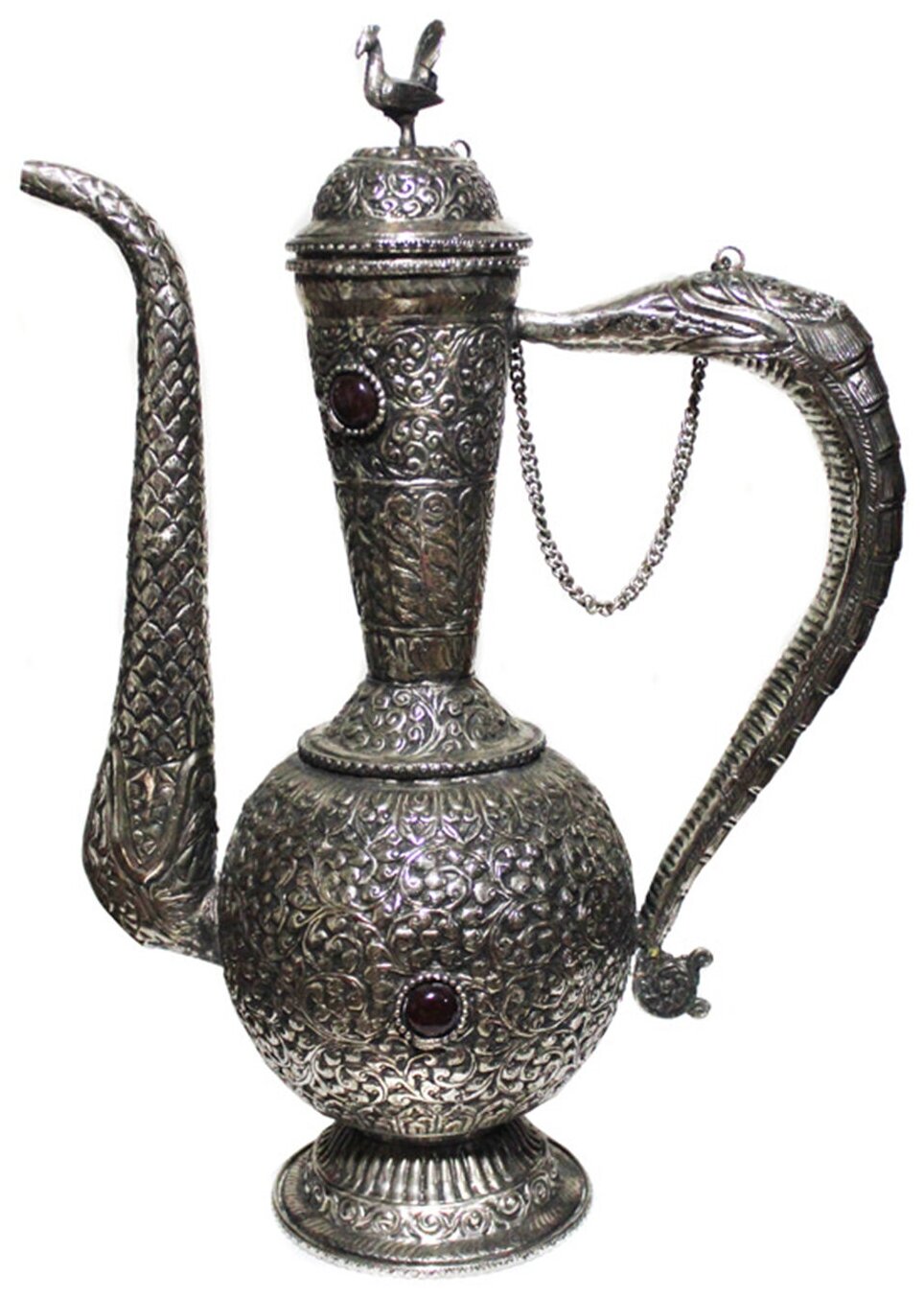 Афтаба-кувшин, на 2 литра, в восточном стиле, латунь, 30*16*43см, Индия