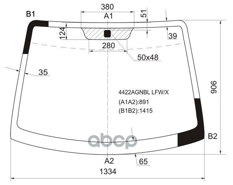 Стекло лобовое Kia Morning 08-09 / Picanto 03-11 XYG арт. 4422AGNBLLFWX